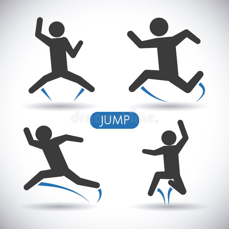 Jump design stock illustration. Illustration of icon - 46205788