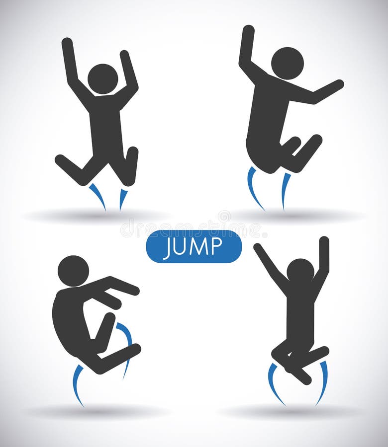 Jump design stock vector. Illustration of vector, male - 46185951