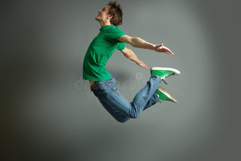 Jump and fly stock image. Image of happy, expression - 26816823
