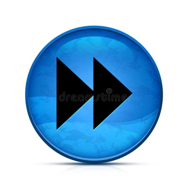 Jump Forward Help Icon on Classy Splash Blue Round Button Illustration ...