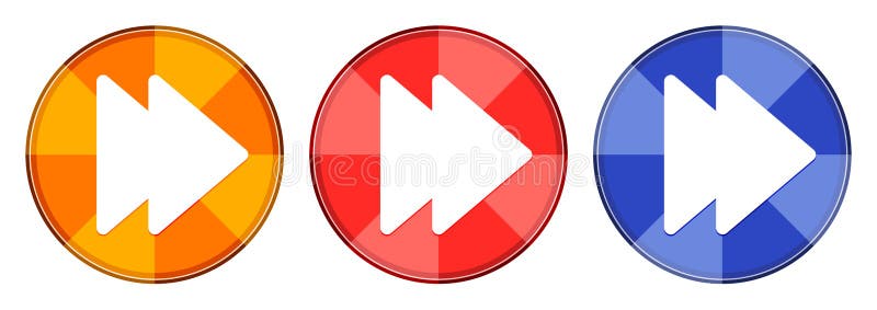 Jump Forward Icon Burst Light Round Button Set Illustration Stock ...