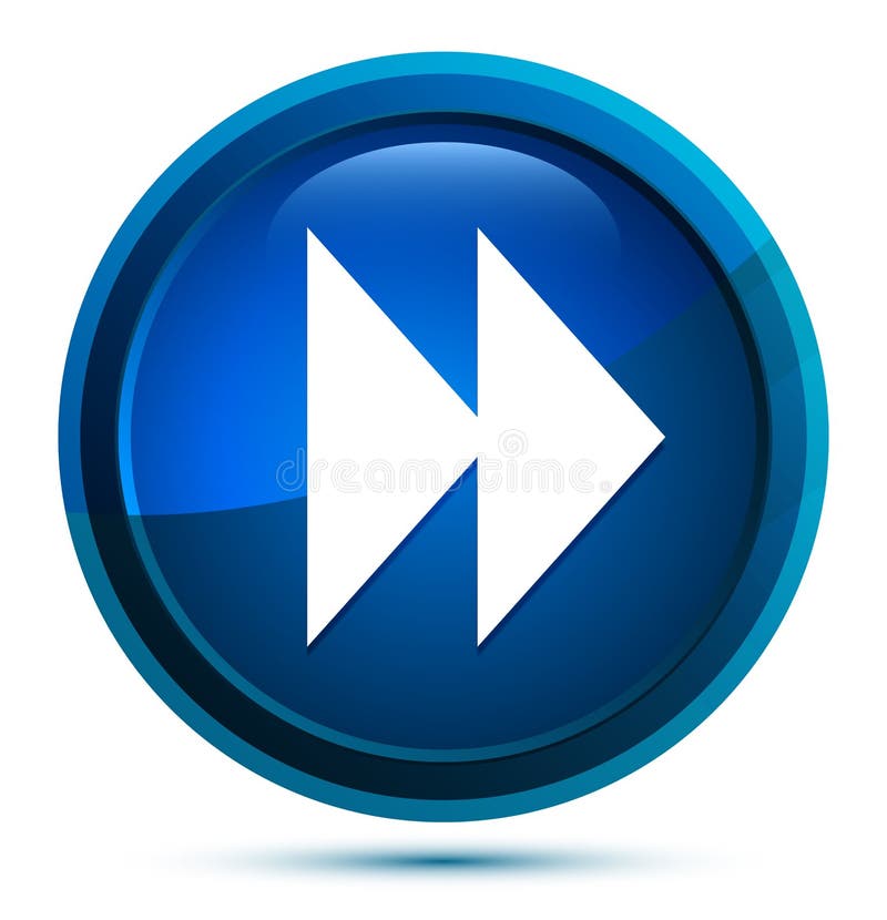 Forward icon blue stock illustration. Illustration of internet - 4821465