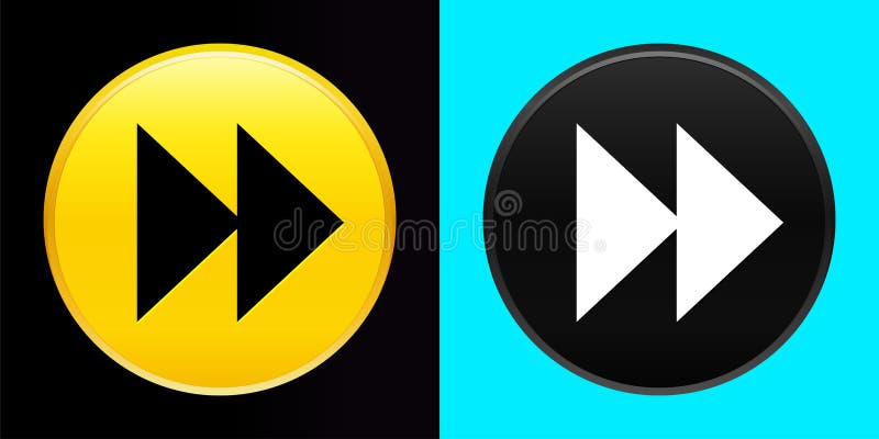 Jump Forward Icon Flat Exclusive Button Set Stock Vector - Illustration ...