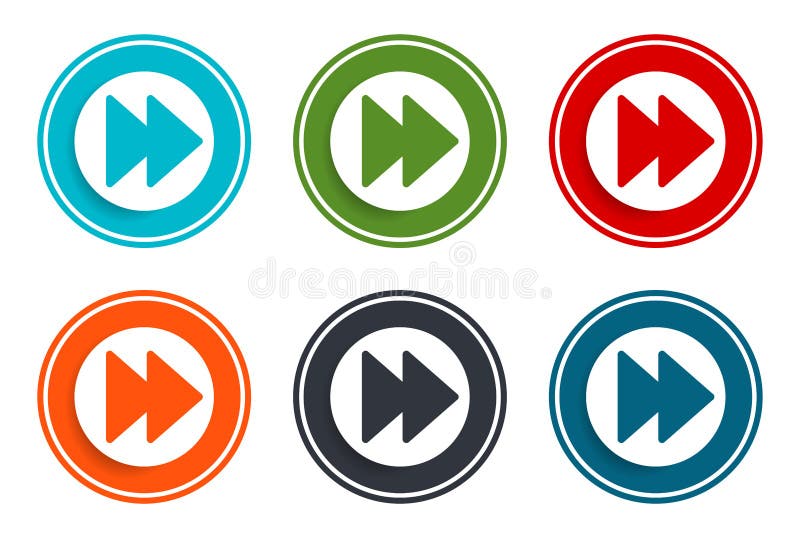Jump Forward Icon Prime Blue Round Button Vector Illustration Design ...