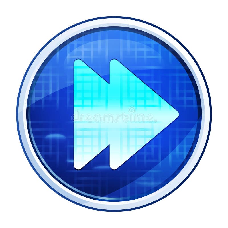 Jump Forward Icon Futuristic Blue Round Button Vector Illustration ...