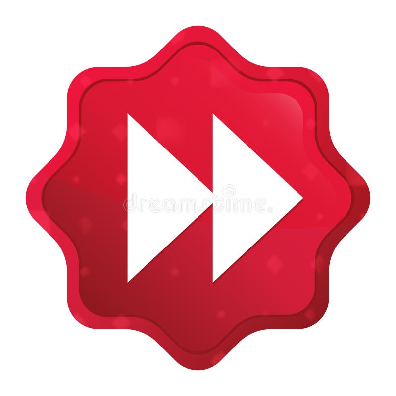 Jump Forward Icon Misty Rose Red Starburst Sticker Button Stock ...