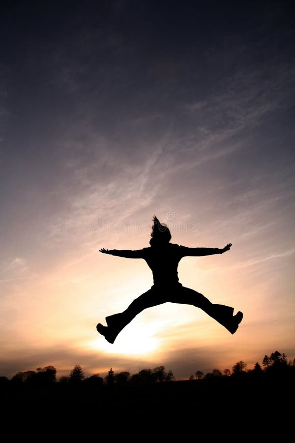 Jump for Joy stock photo. Image of outline, female, colors - 1233622