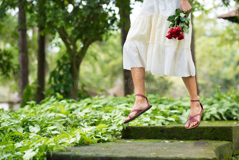 Jump for joy stock photo. Image of jumping, bouquet, green - 37547870