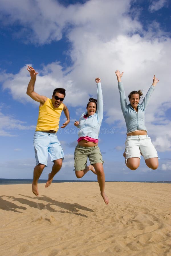 Jump of joy stock photo. Image of healthy, impel, dune - 527436