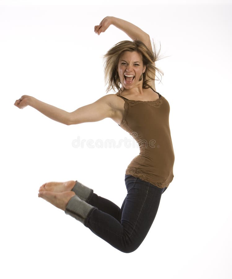 Jumping for Joy stock image. Image of exercise, exotic - 871733
