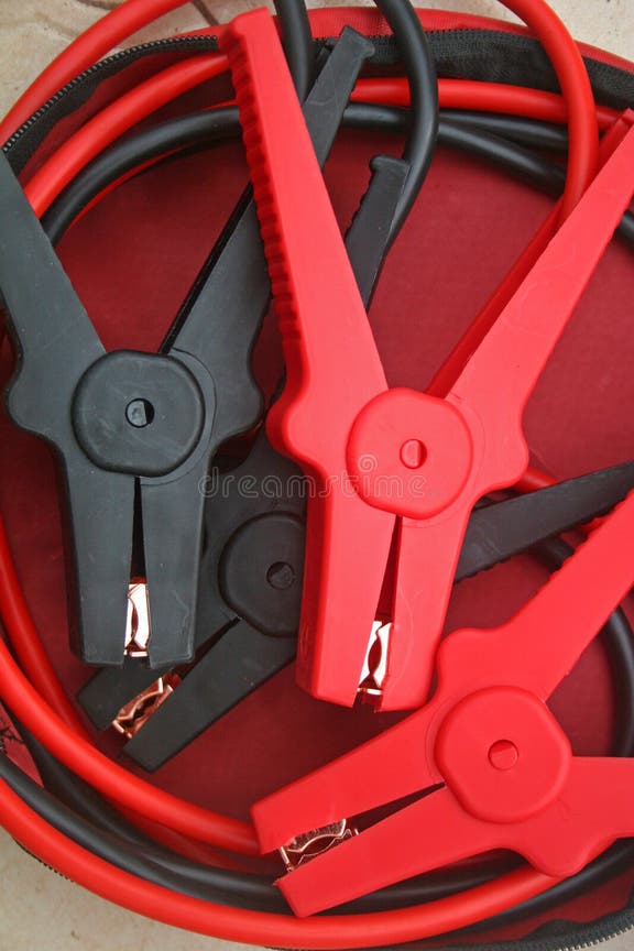 Jump leads stock image. Image of black, cable, start - 11739719