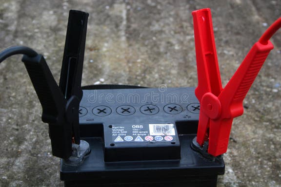 Jump leads stock photo. Image of breakdown, charge, black - 12448800