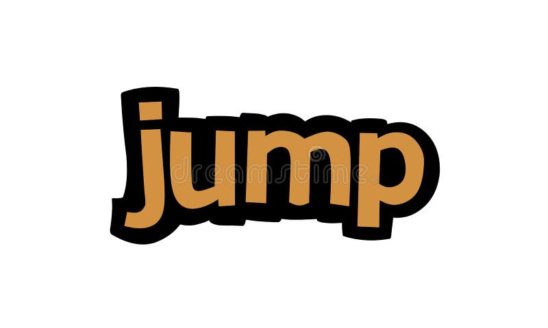 JUMP Lettering Vector Design on White Background Stock Vector ...