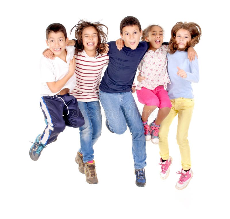 Jump stock photo. Image of male, beautiful, kids, cheerful - 45833442
