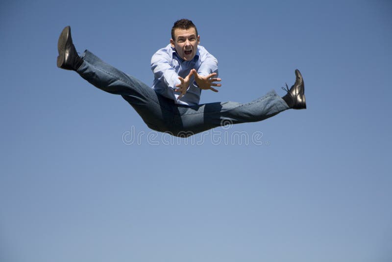 Jump of man stock photo. Image of measure, karate, self - 10314486