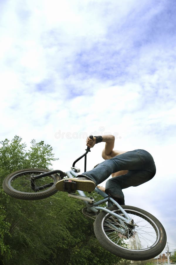 Bike rider high jump stock image. Image of biker, pedal - 2221641