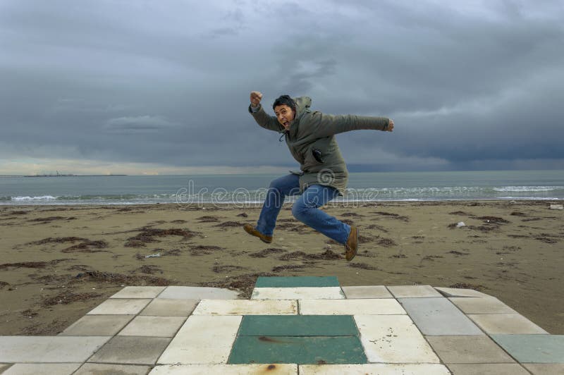 The jump stock photo. Image of person, business, beautiful - 50418110