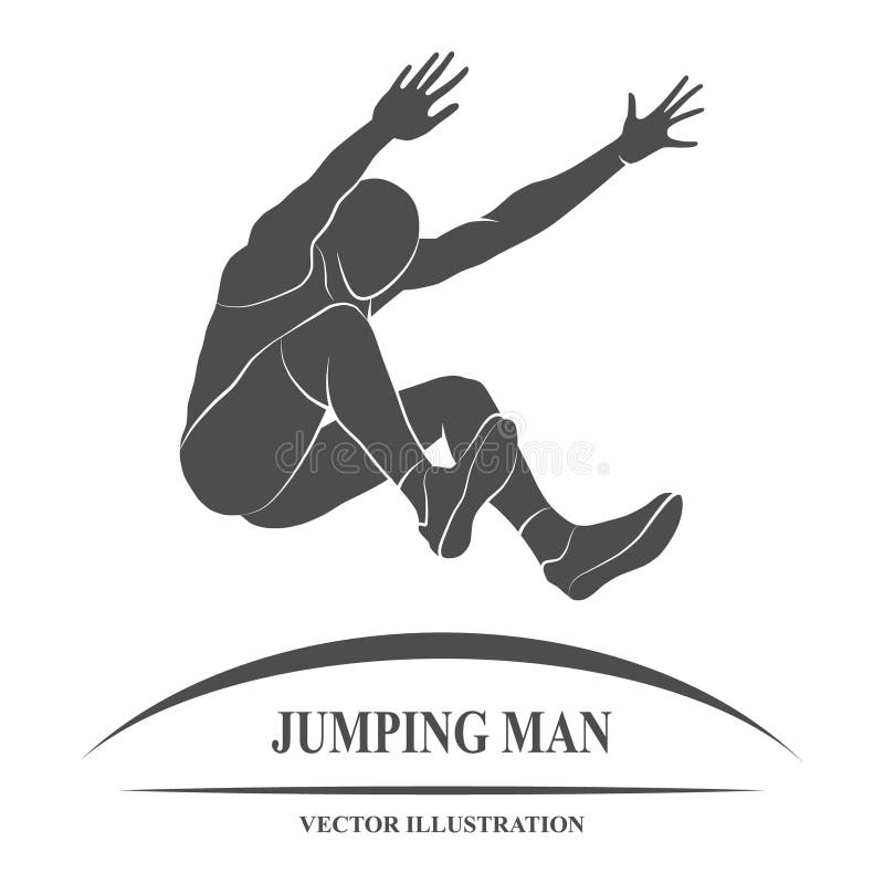 Jump Man, long stock vector. Illustration of fight, competition - 73502913