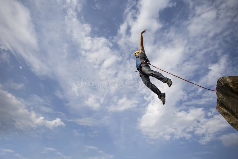 Jump off a cliff. stock image. Image of high, freefall - 76284865
