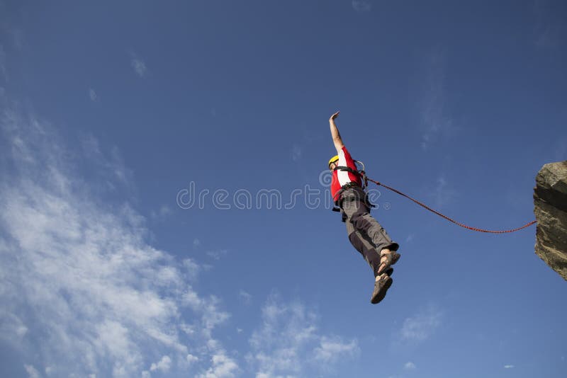 Jump off a cliff. stock image. Image of cliff, falling - 76505207