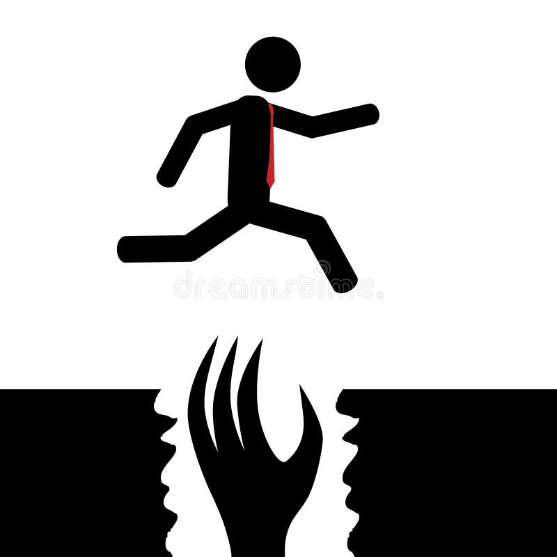 Monster Jumps Out of the Ground Stock Illustration - Illustration of ...