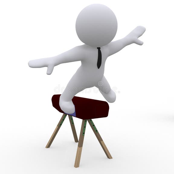 Jump over stool stock illustration. Illustration of dropping - 37948070