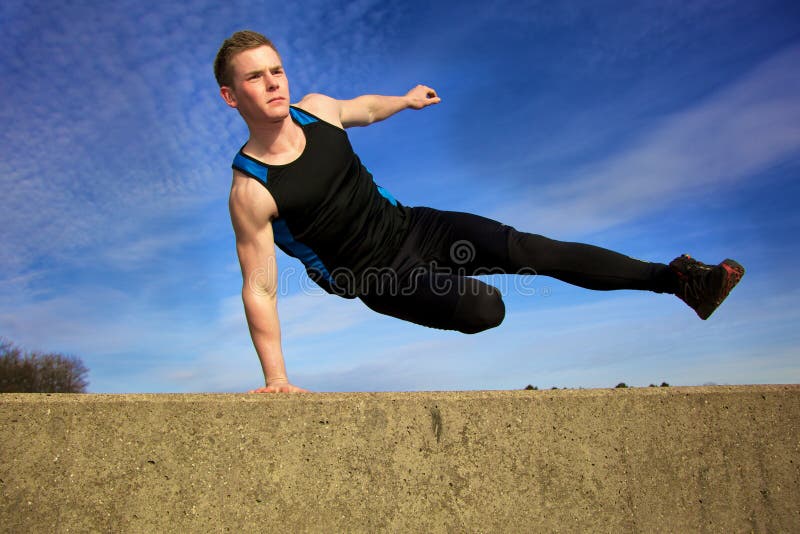 Jump over wall stock image. Image of leap, fitness, people - 18902261