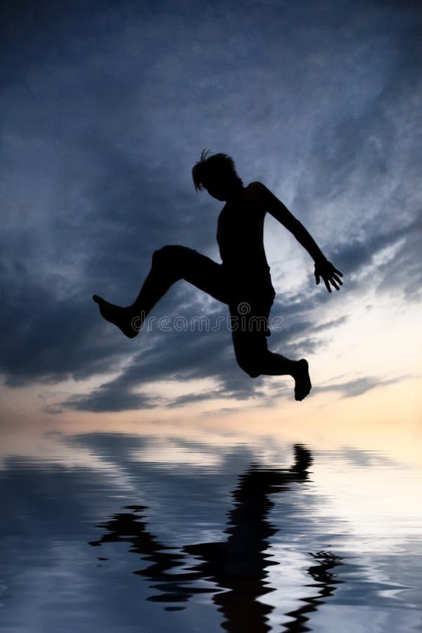 Jump over water stock photo. Image of outside, practicing - 10646678