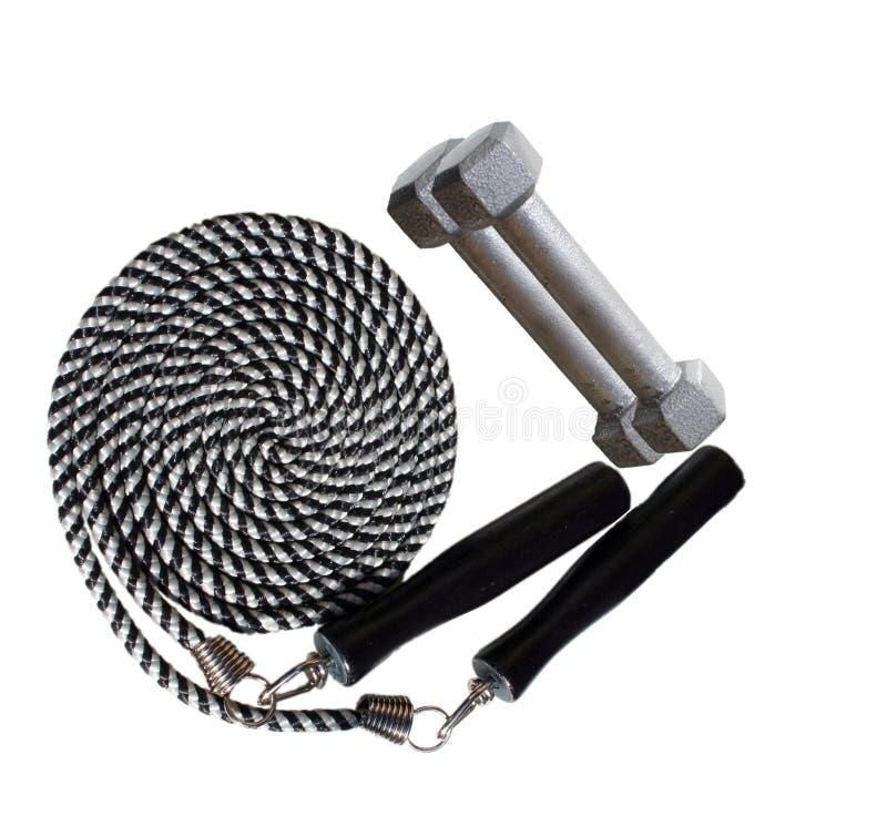 Jump Rope and Barbells stock image. Image of jump, work - 206115
