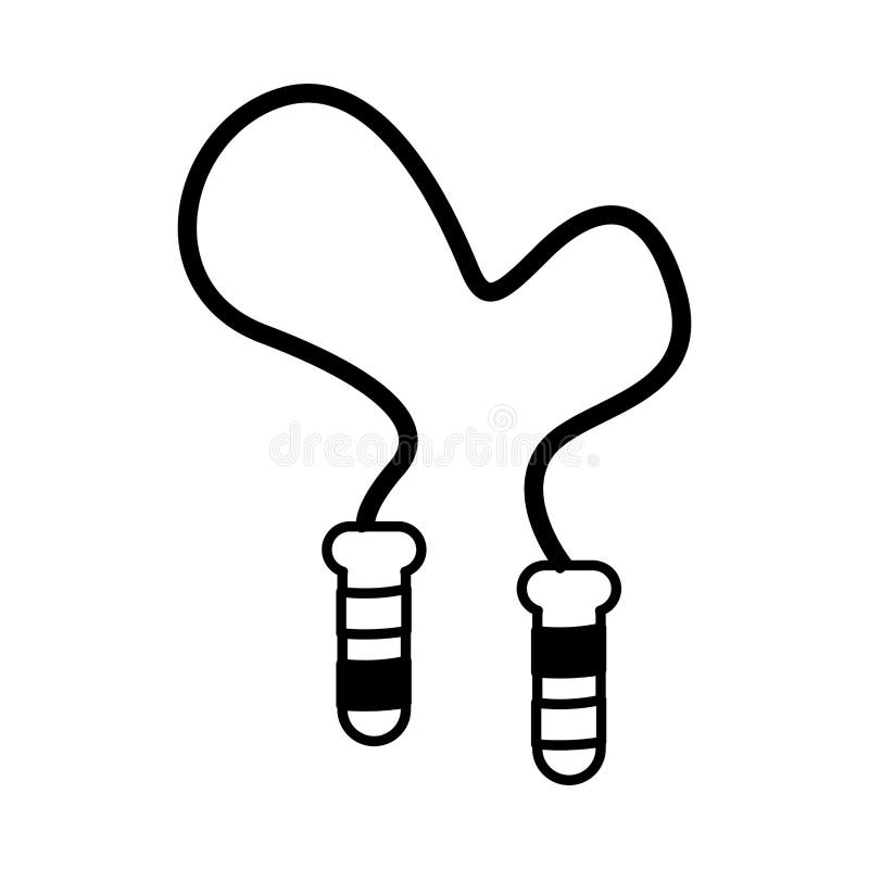 Jump rope drawing icon stock vector. Illustration of aerobic - 87035763