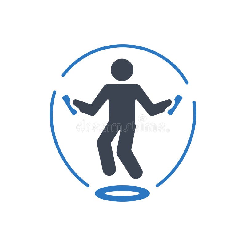 Jump rope icon stock vector. Illustration of sport, icon - 374474286