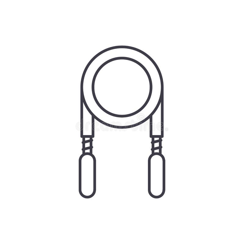 Jump Rope Line Icon Concept. Jump Rope Vector Linear Illustration ...