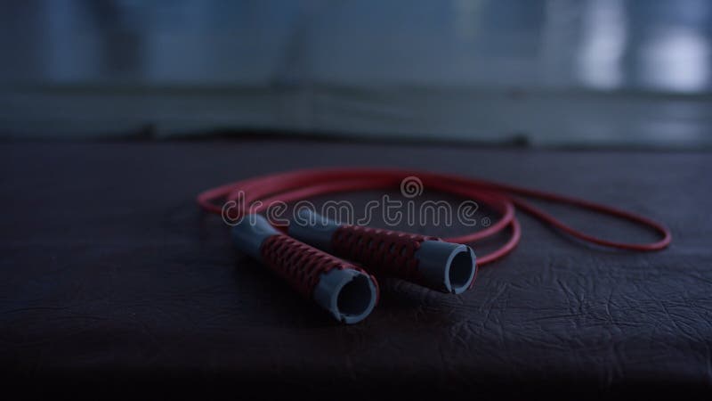 Jump Rope Lying on the Floor, Closeup Stock Photo - Image of game ...
