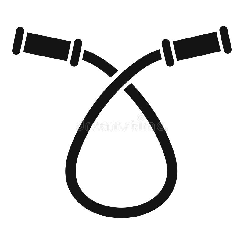 Jump Rope Lying on the Floor Forming a Drop Shape Stock Vector ...