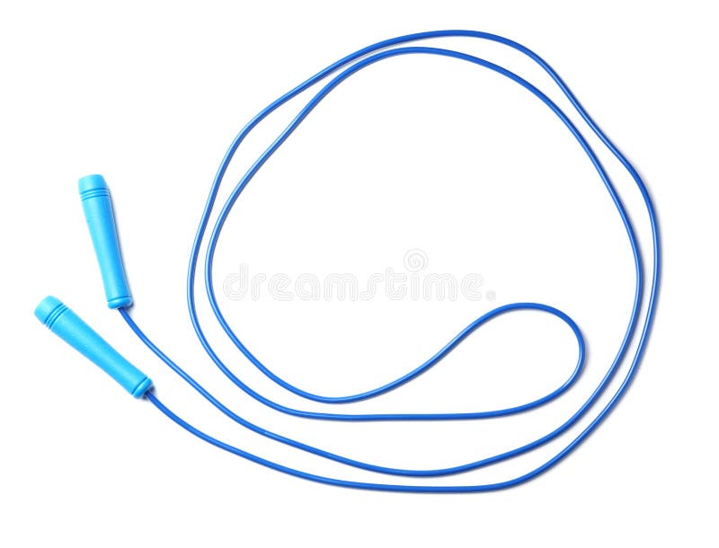 Jump Rope on White Background Stock Photo - Image of healthy, color ...