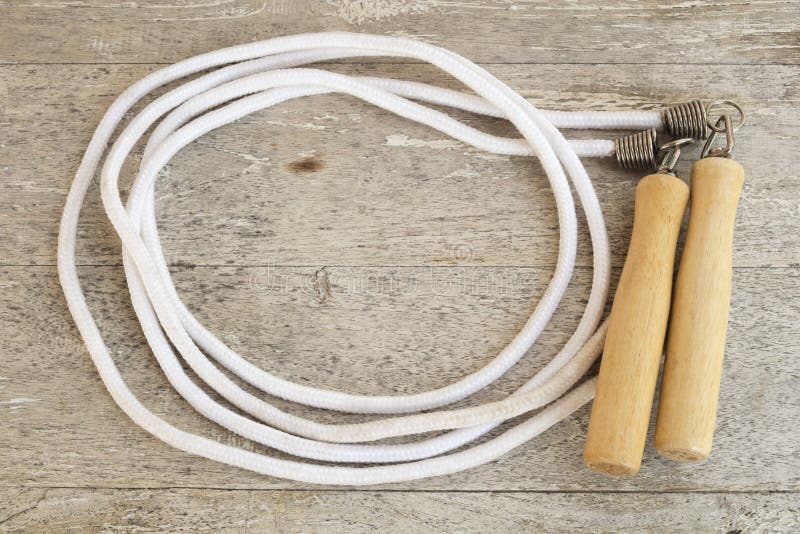 Jump Rope on a Wooden Table Stock Photo - Image of strength, table ...