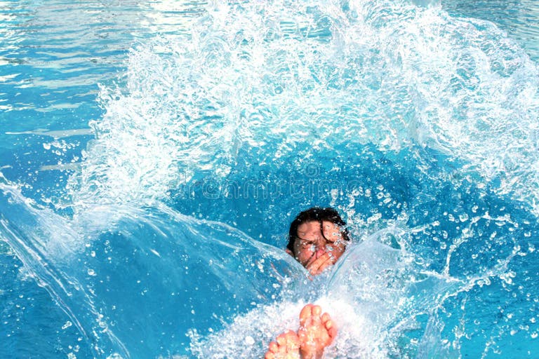 Jump splashing pool stock photo. Image of jump, health - 5123806