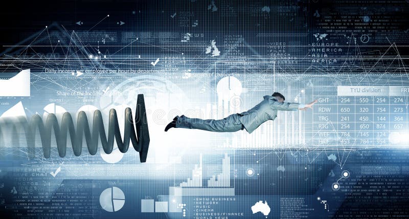 Jump To New Technology Time Stock Image - Image of high, action: 63783129