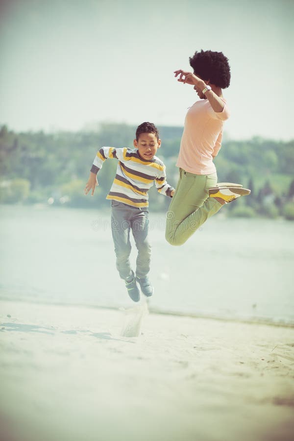 Jump to touch the sky stock image. Image of athletic - 15310601