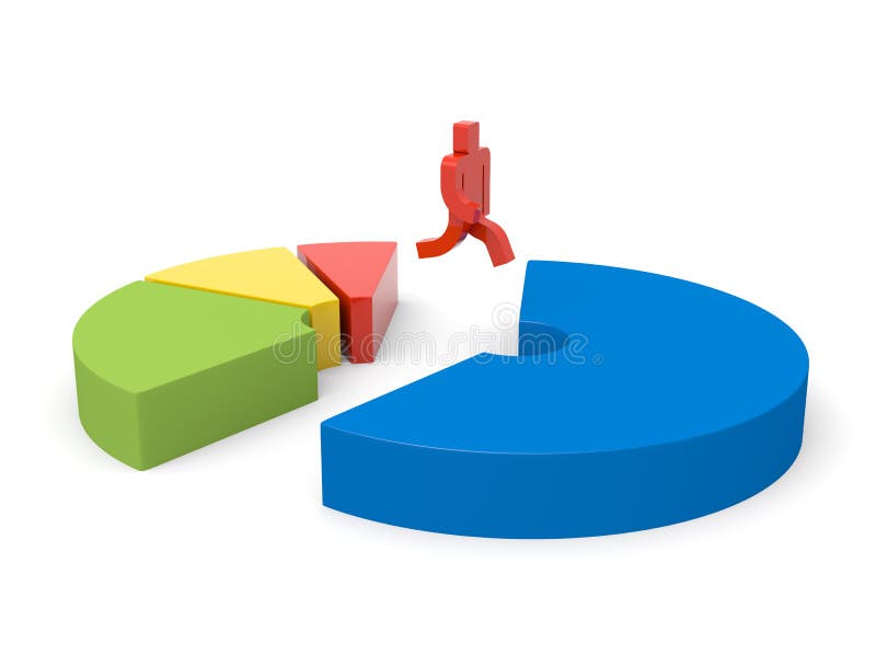 Jumping across graph stock illustration. Illustration of jumper - 220259087