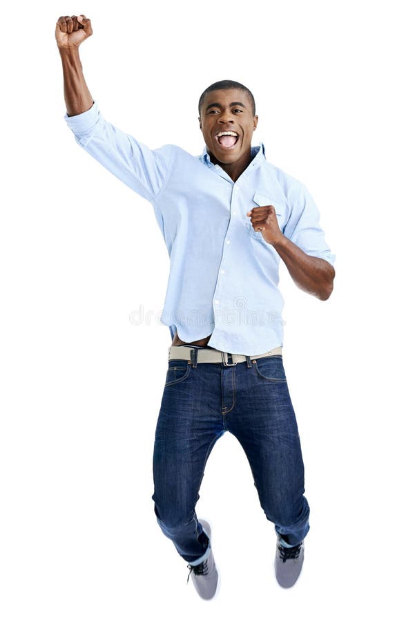 Jumping african man stock image. Image of expression - 45369089