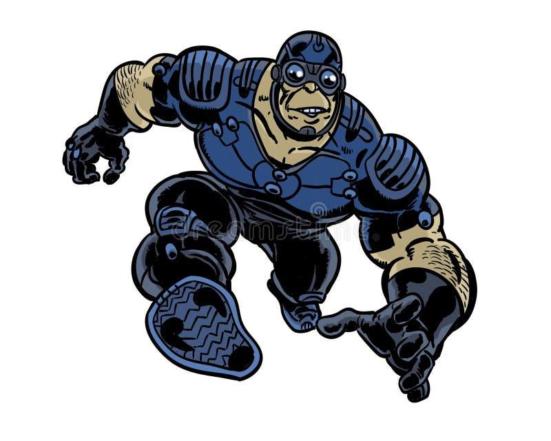 Jumping Bean Hero Comic Book Character Illustration Stock Illustration ...