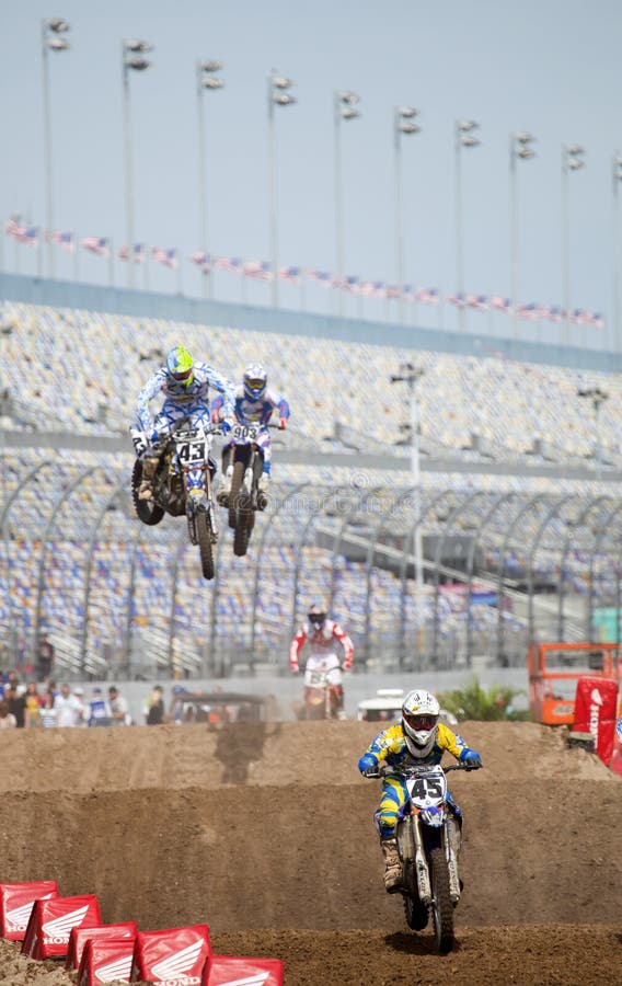 Jumping Bikes at Supercross Editorial Stock Photo - Image of jumping ...