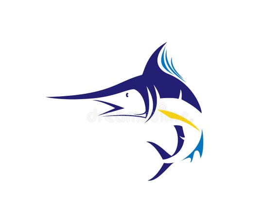 Jumping Blue Swordfish stock vector. Illustration of animal - 190670680