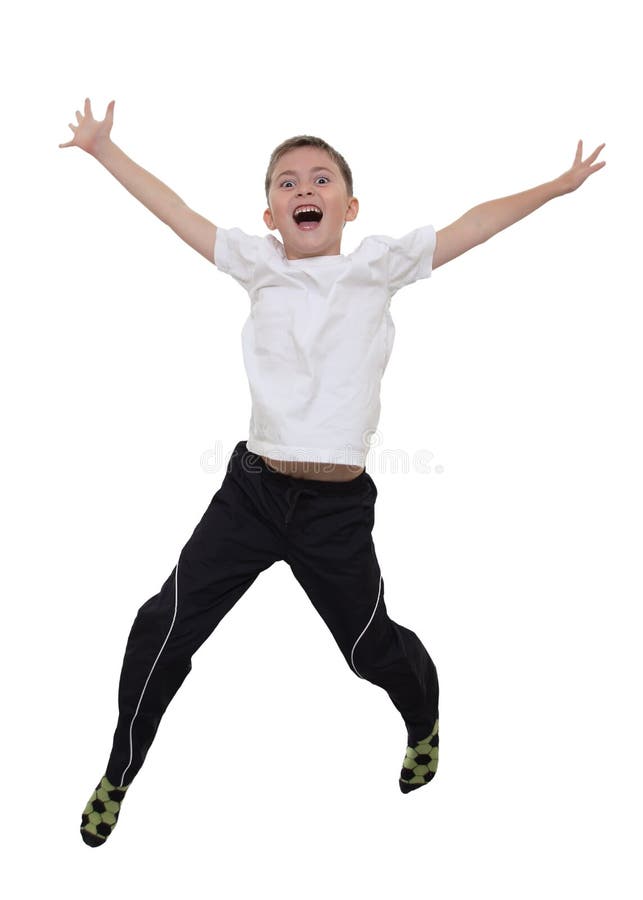 Jumping boy stock photo. Image of happy, jump, laugh - 23469280