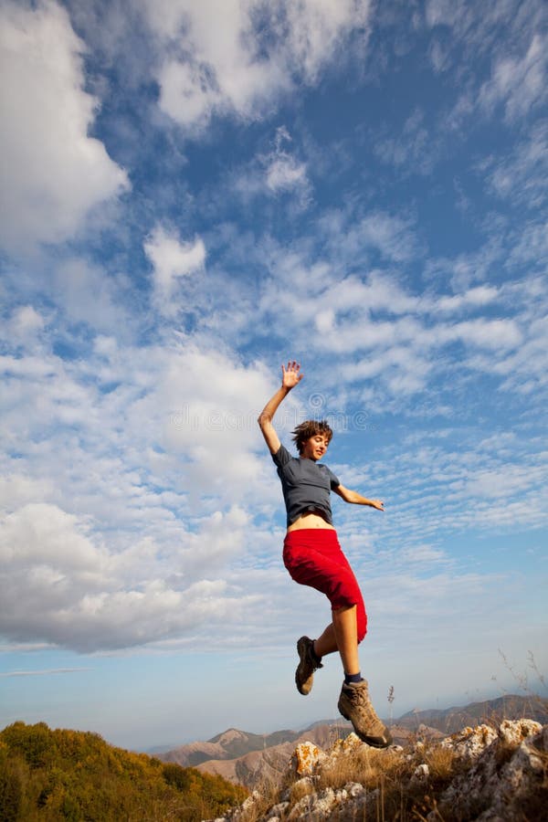 Jumping boy stock image. Image of success, flying, heaven - 54176927