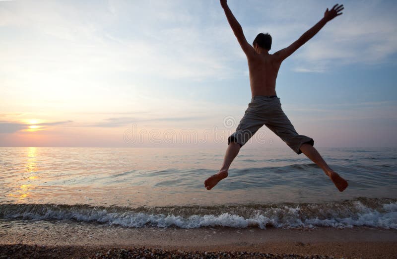 Jumping boy stock photo. Image of expressive, jump, feeling - 54178070