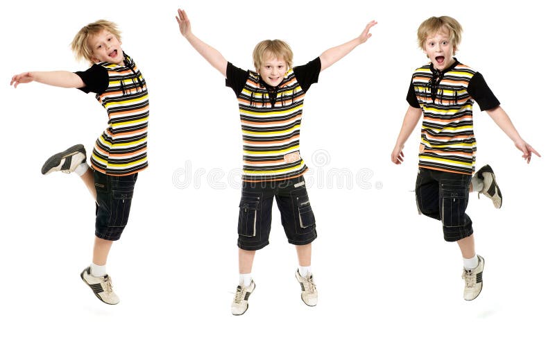 Jumping boy stock photo. Image of freedom, happiness, happy - 5856406