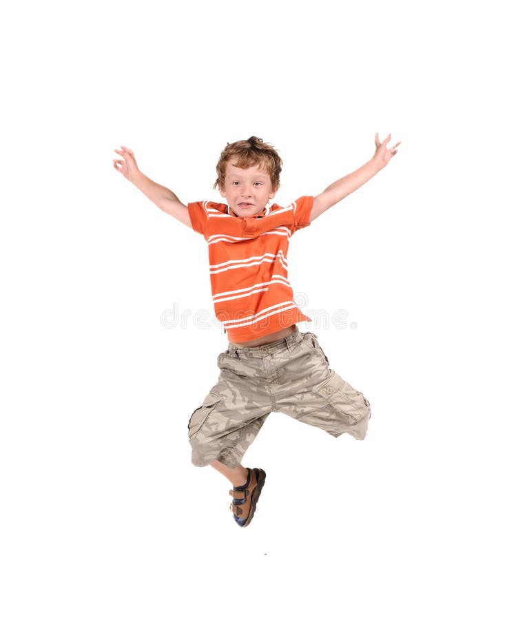 Jumping boy stock photo. Image of cheerful, cute, black - 157065990