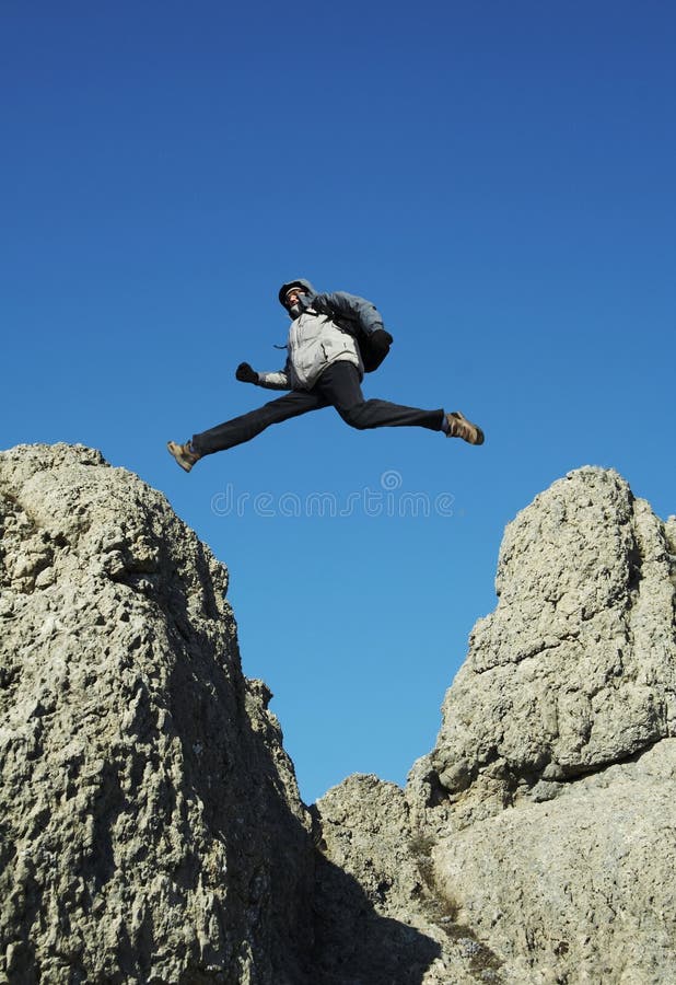 Jumping boy stock image. Image of mountain, high, positive - 54175307